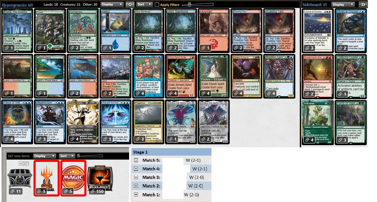 ﾉヽ°├└|才ッ├木彡# on Twitter: "RT @YamatoS_mtg: mo Legacy League, RUG Hypergenesisで2回目の㊗️5-0🏆 ANT: W ...