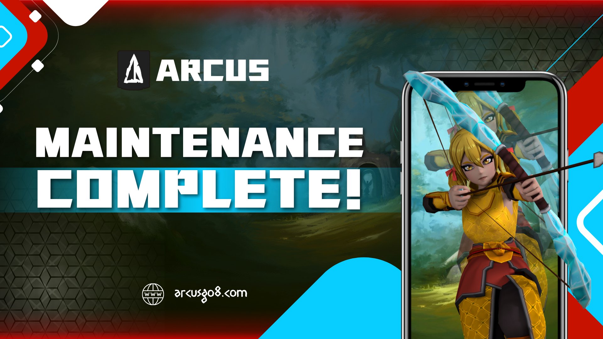 Arcus Official on Twitter: "🏹 Server maintenance: Completed! 🙌 Arcusians, we would like to thank ...