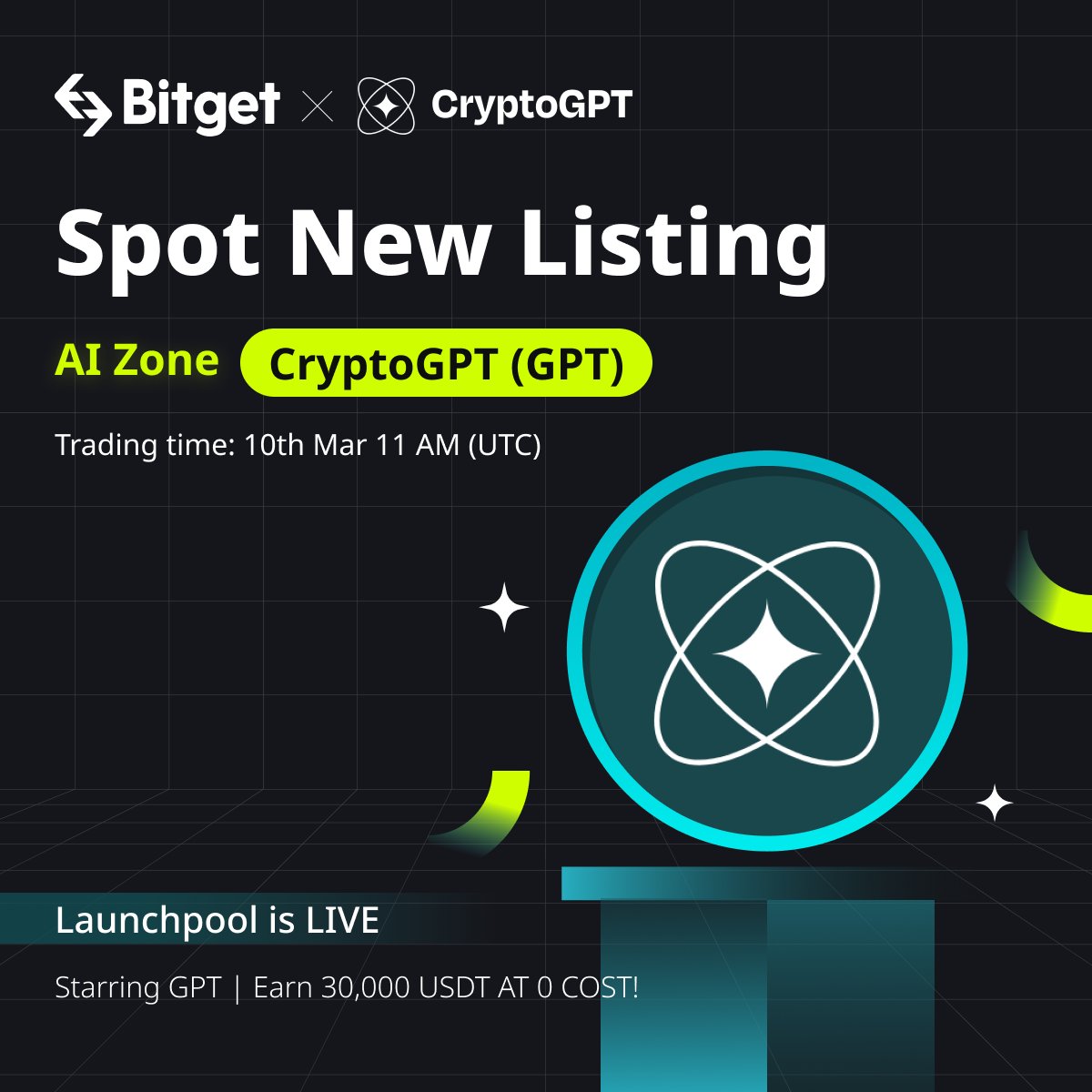 Bitget on Twitter: "📢 #Bitget New Token Listing $GPT/USDT trading pair is now on #Bitget with ...