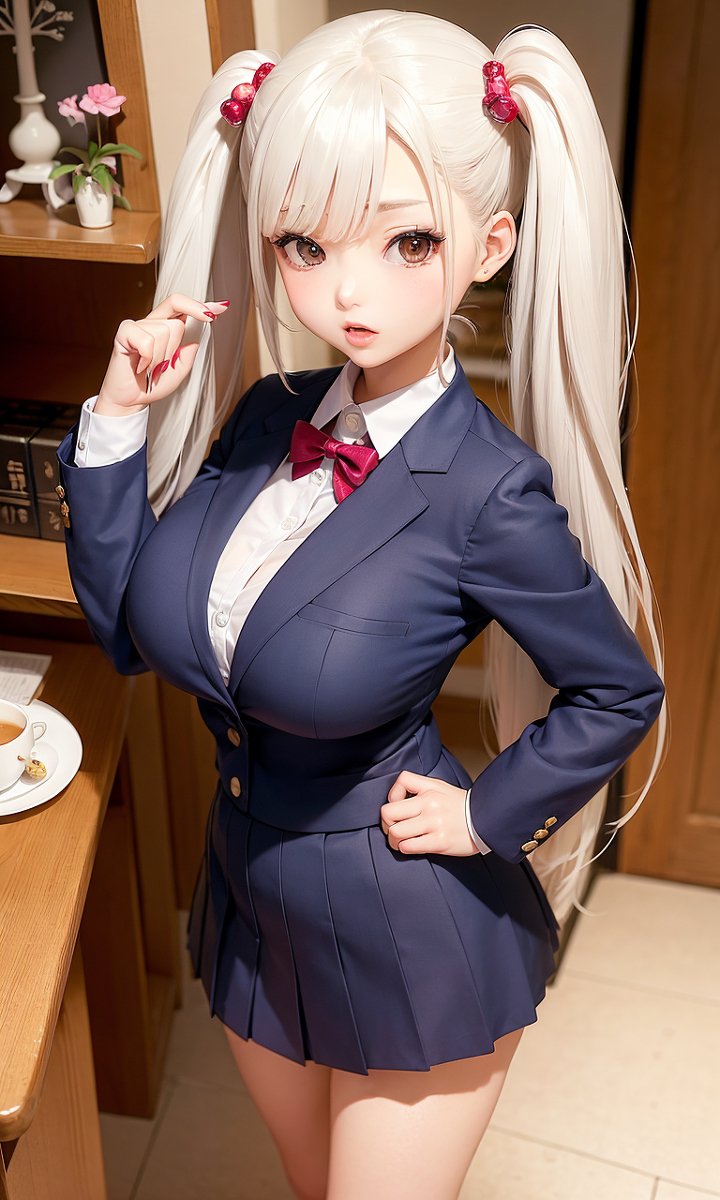 プラモ製作委員会 on Twitter: "町で見かけた可愛い学生 #pixiv今日のお題 #女の子 #銀髪 #学生 #ミニスカ https://pixiv.net/artworks ...