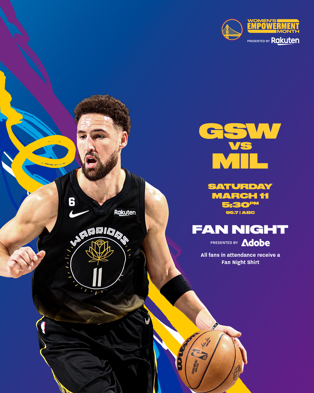 Golden State Warriors on Twitter: "Saturday night on #WarriorsGround 🏀 GSW vs. MIL 🕟 5:30pm PT 📺 ...