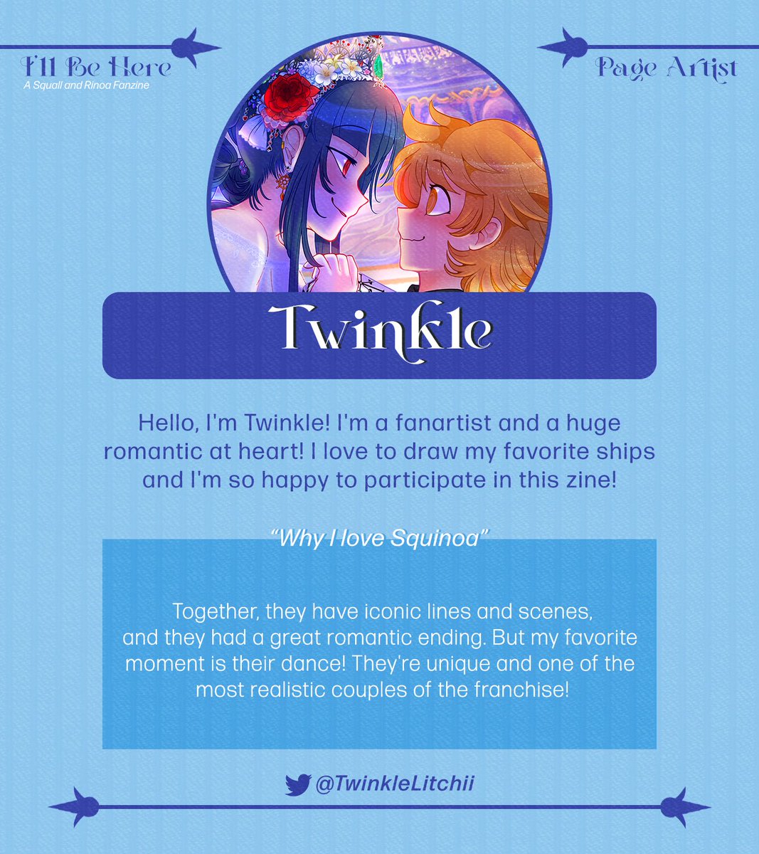 I'll Be Here: A Squall & Rinoa Zine | CREATION 🤍 on Twitter: "🤍 Contributor Spotlight 🤍 Next up ...