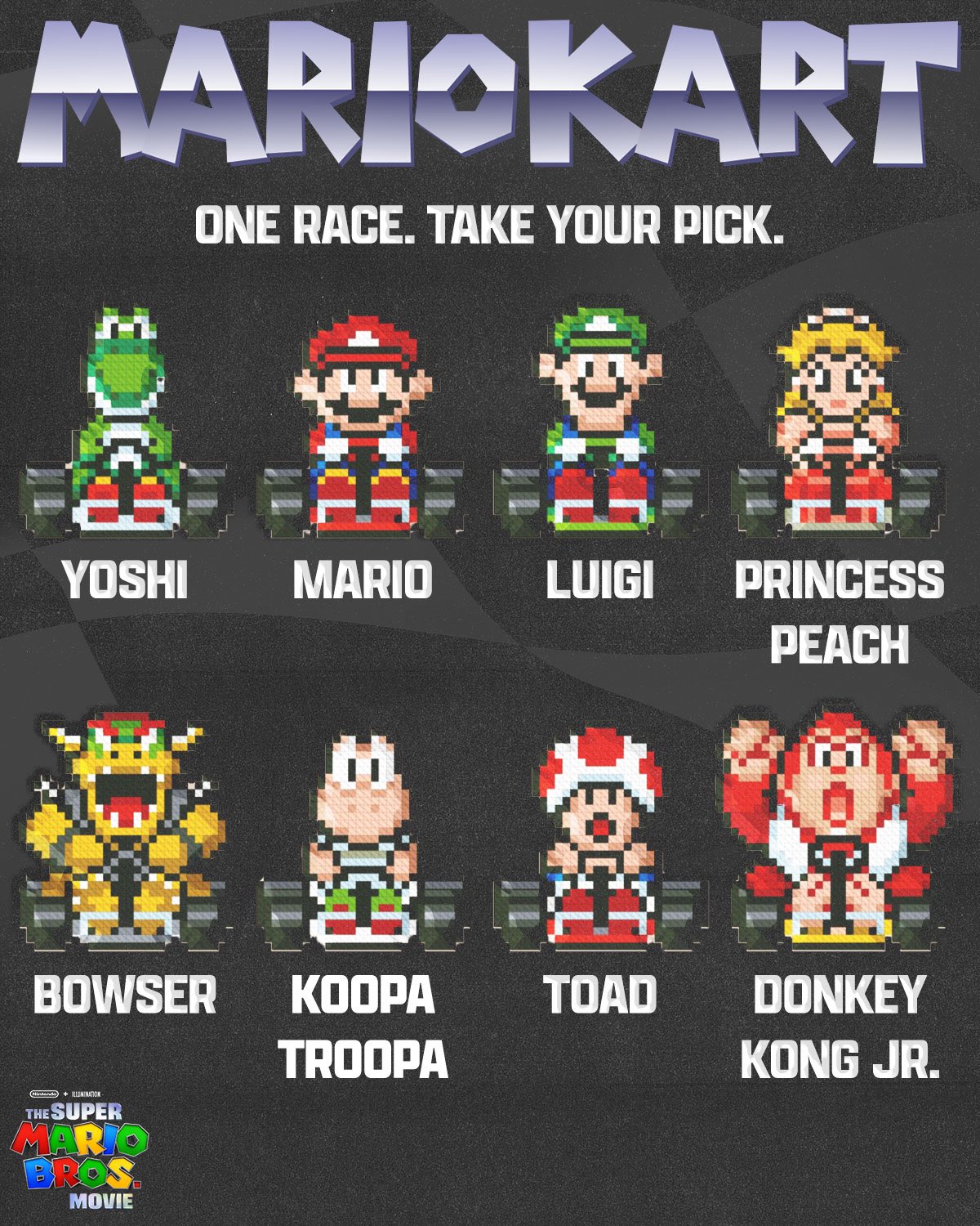 Original Mario Kart Characters