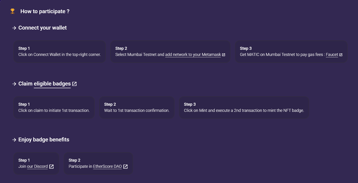 GA Crypto on Twitter: "🔥Check How many Badges you are eligible on @EtherScore & Claim New # ...