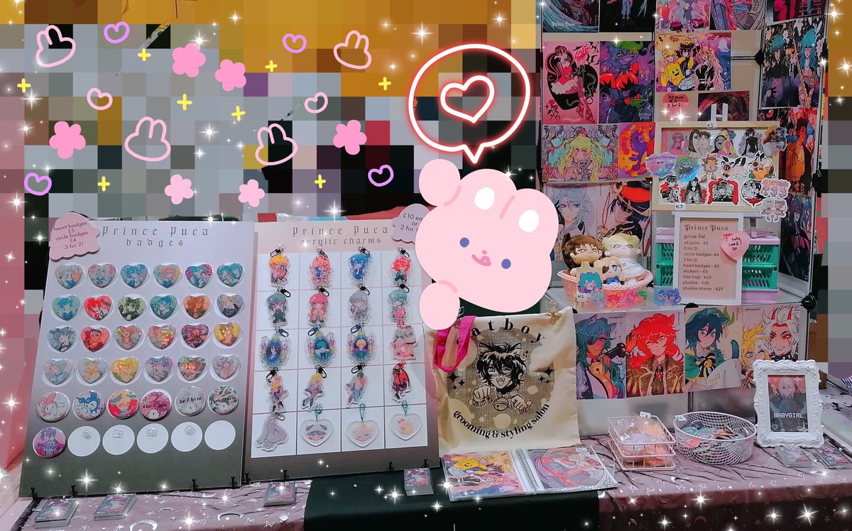 「My table up and ready for Dublin comic con this weekend!! Co」🎃sarah ...