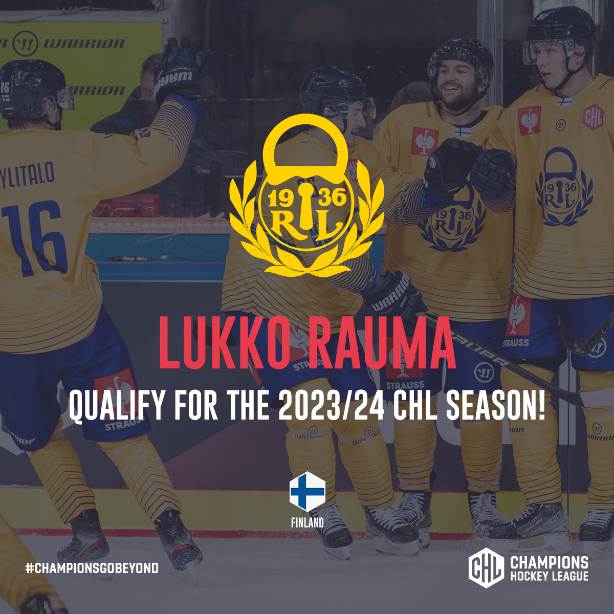 Rauman Lukko on Twitter: "🌟 Lukko varmisti paikkansa CHL:ssa kaudella 2023–24! 🌟 Runkosarjan 3 ...