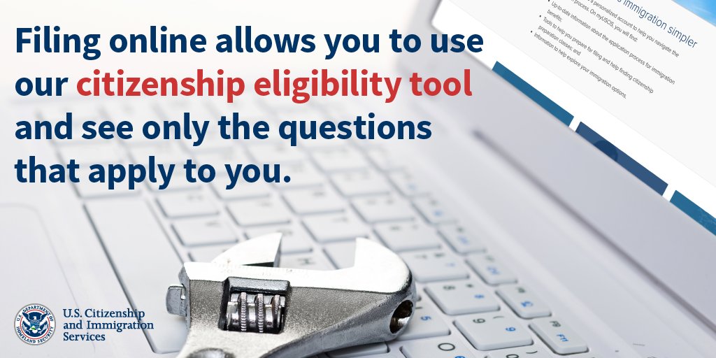 USCIS on Twitter: "Are you eligible for U.S. citizenship? When you file online, our eligibility ...