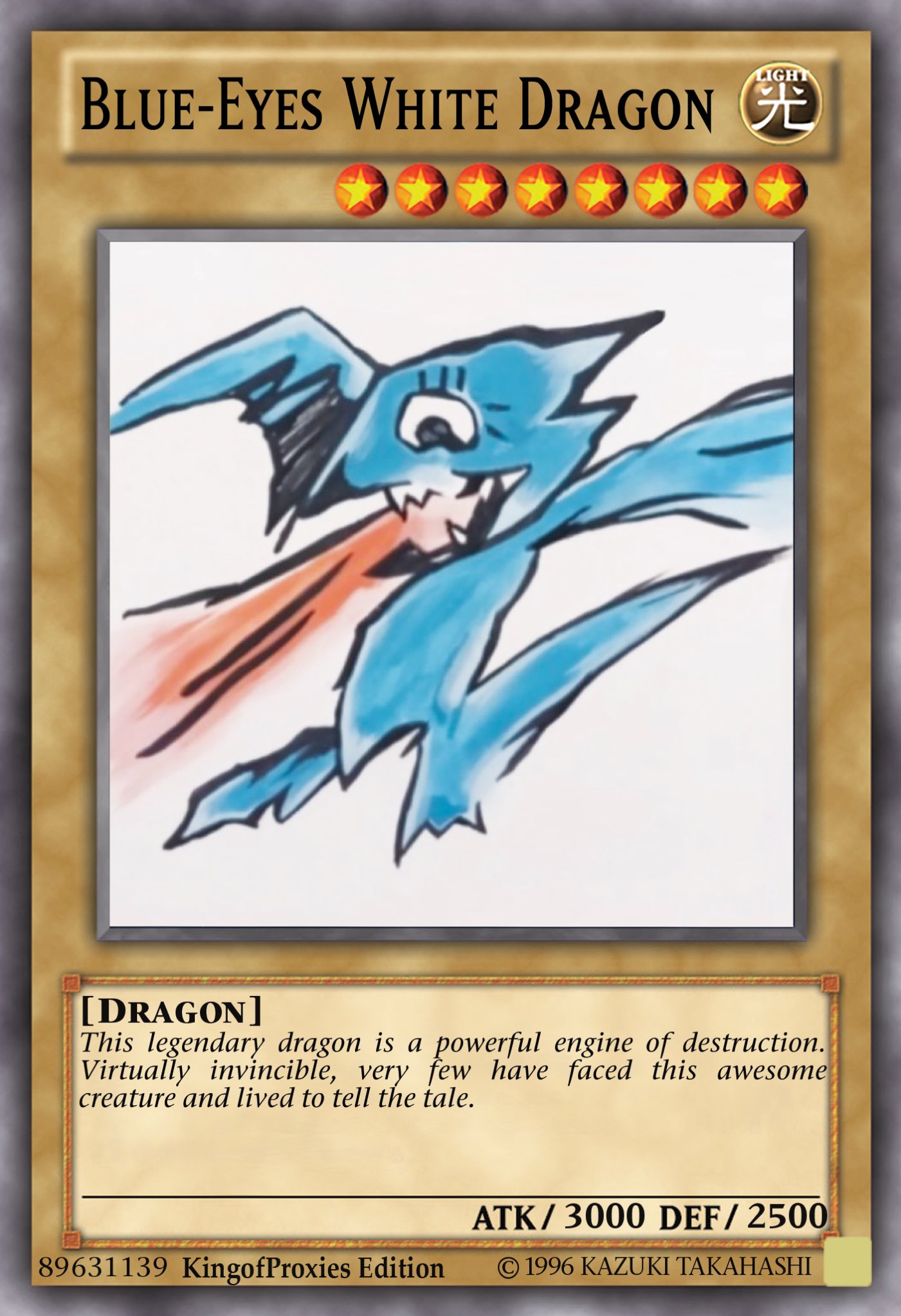 Legendary Blue Eyes White Dragon Drawing