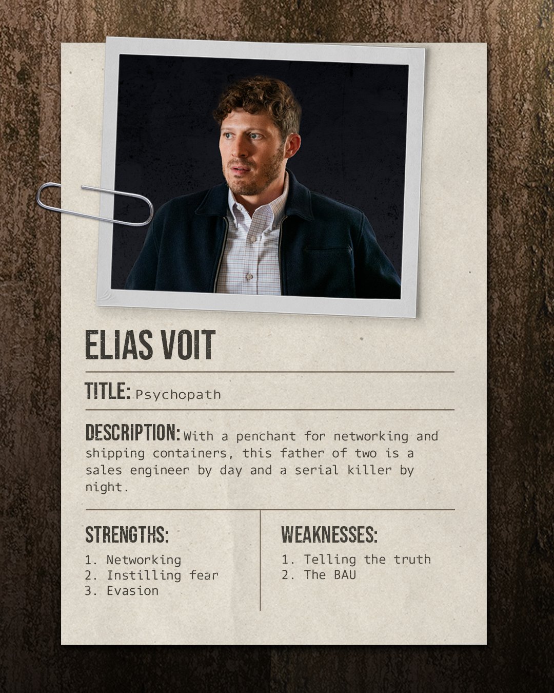 Criminal Minds Evolution On Twitter Elias Voit Psychopath T