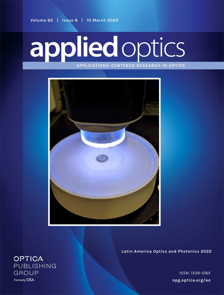 Optica Publishing Group on Twitter: "Volume 62 Issue 8 of #OPG_AO is now live: http://ow.ly ...