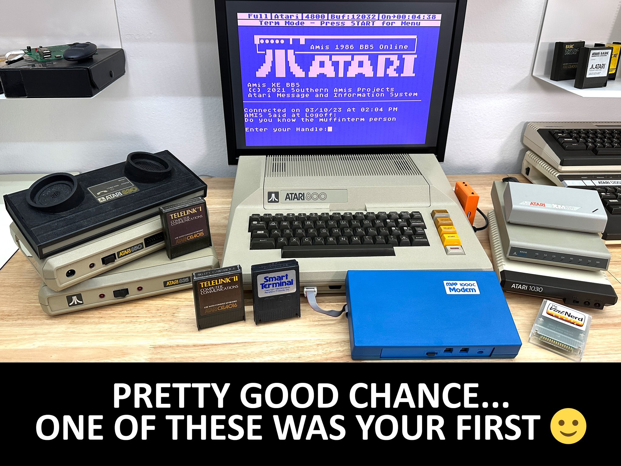 The VintNerd on Twitter: "My first modem was the blue one: The joystick port connected MPP 1000C ...