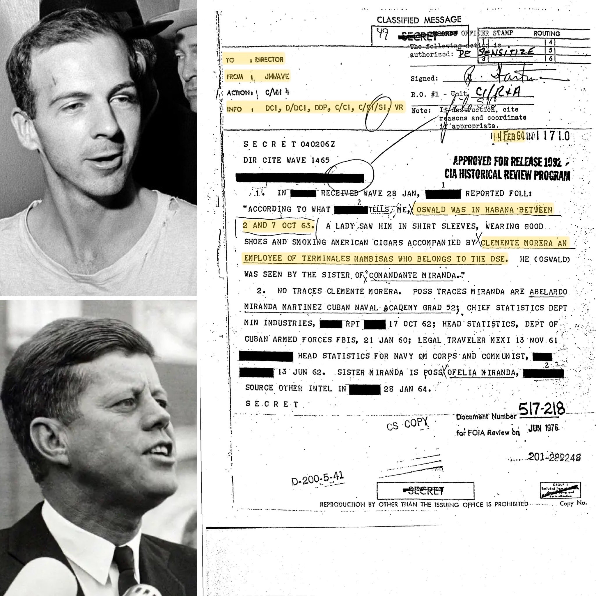 The Jfk Files On Twitter Jmwave Cable To Dci Mccone Reports An