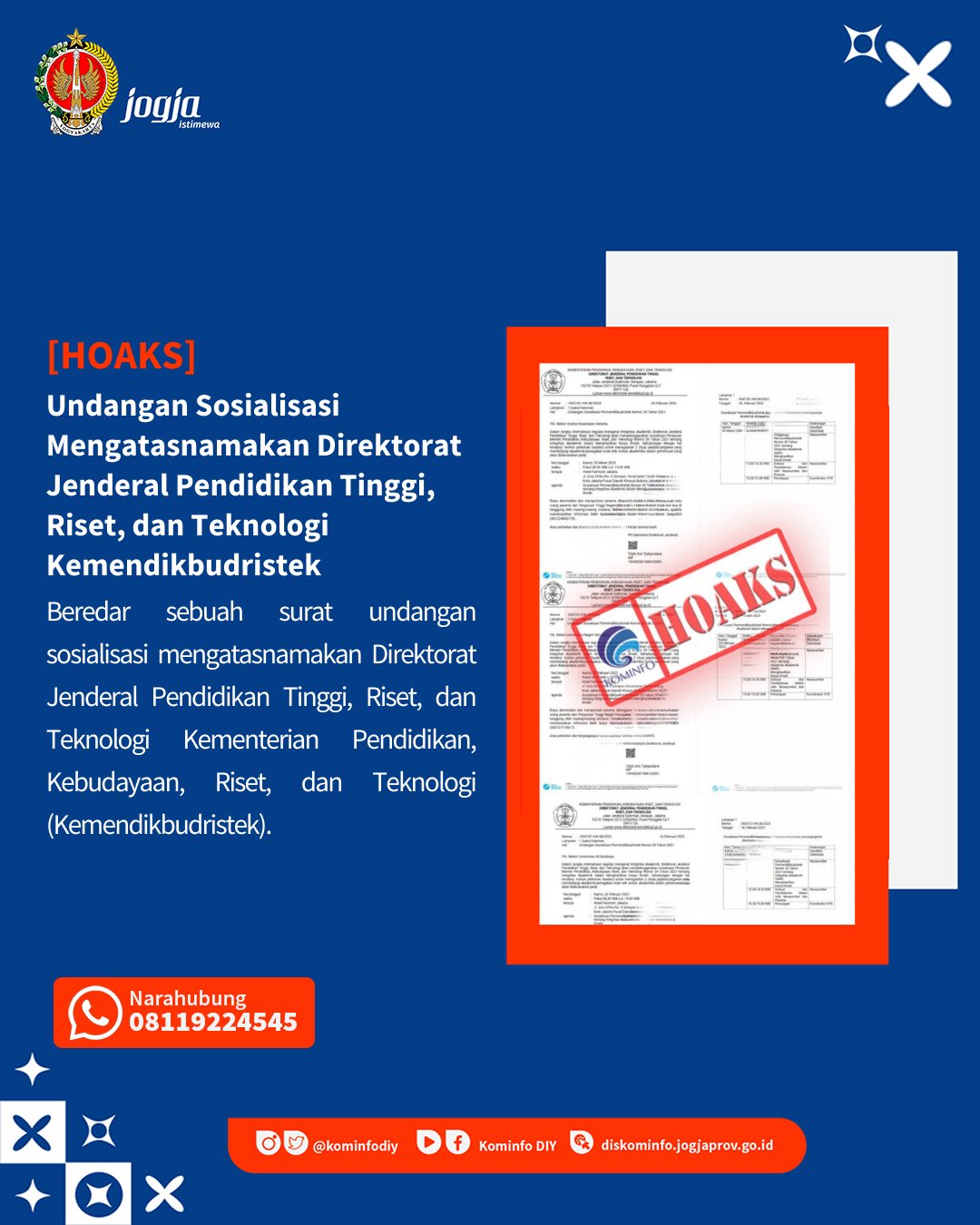 Kominfo DIY on Twitter: "[HOAKS] “Undangan Sosialisasi Mengatasnamakan Direktorat Jenderal ...
