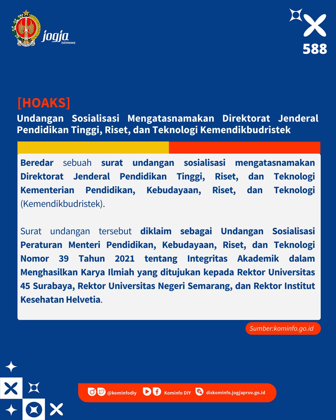 Kominfo DIY on Twitter: "[HOAKS] “Undangan Sosialisasi Mengatasnamakan Direktorat Jenderal ...