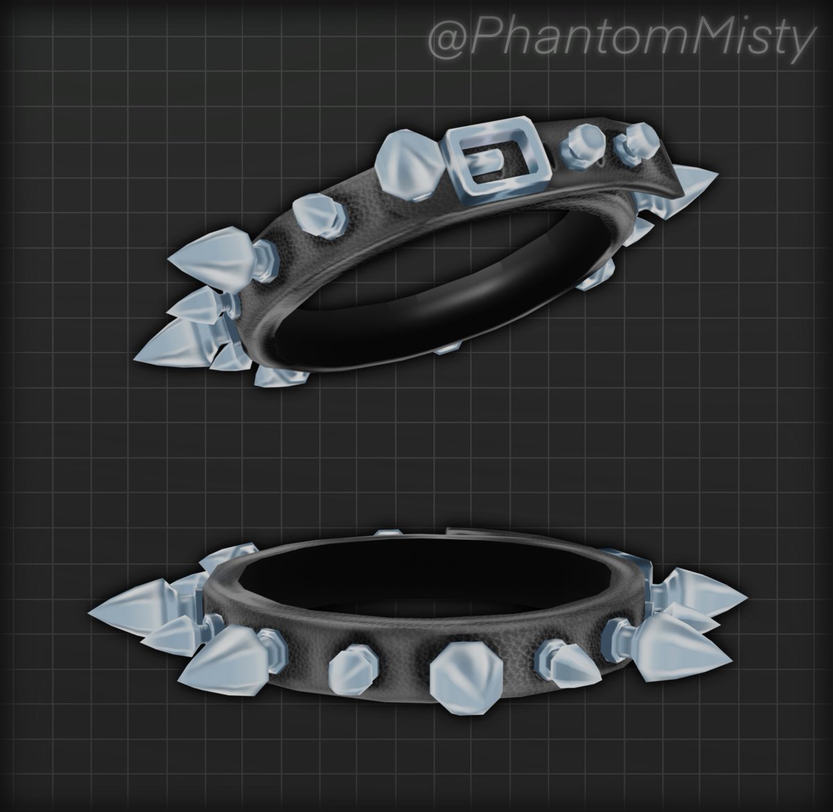 Misty 🦋 on Twitter: "🖤Goth Spiked Collar🖤 I noticed a lack of more detailed spiked collars on ...