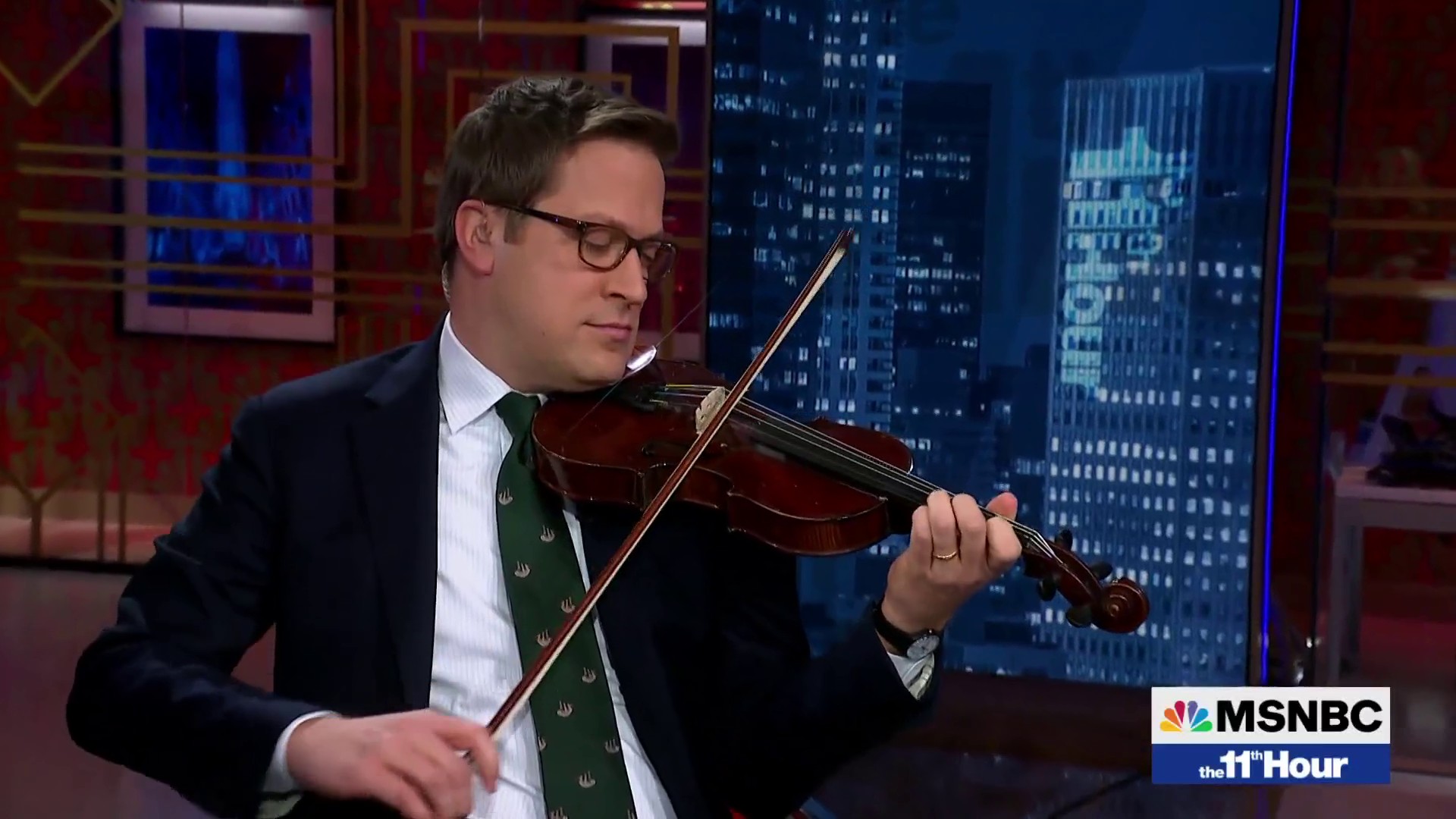 11th Hour on Twitter: ".@DavidGura plays us off the air with his fiddle... https://t.co ...