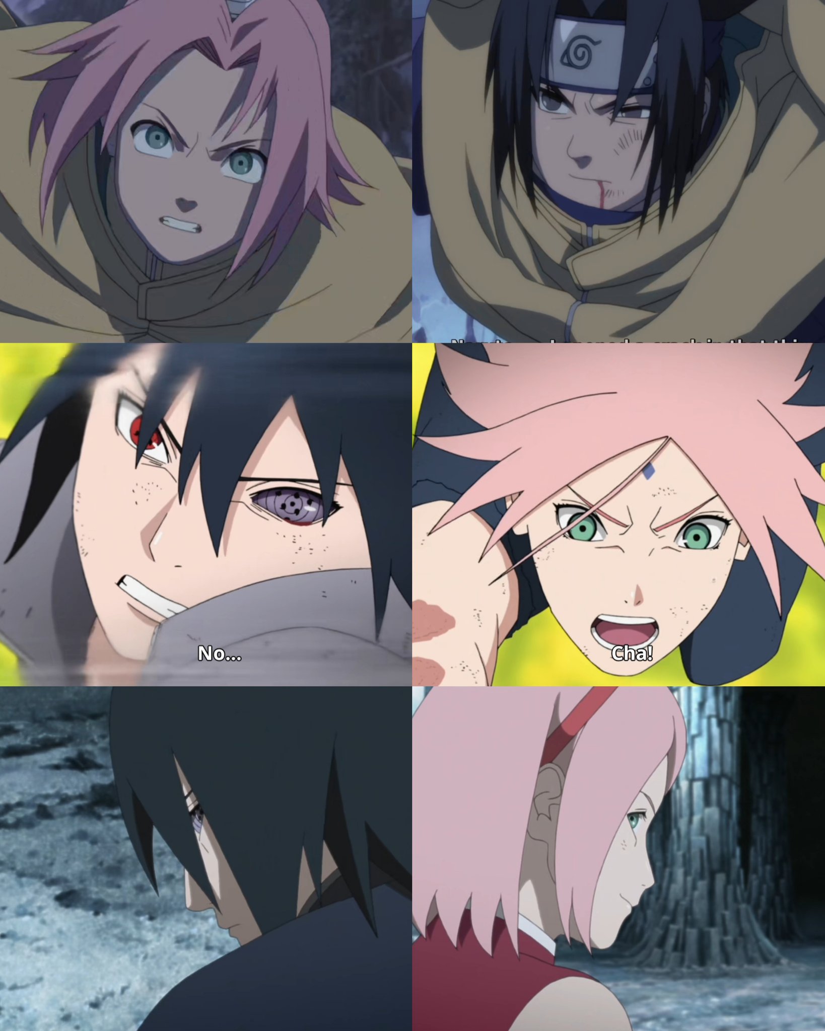 Sakura Fighting Sasuke