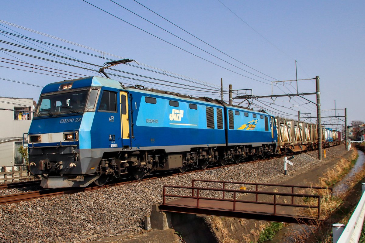 てつまみレ on Twitter: "2023.3.11(土) 13:43 EH200-23牽引 2071レ 高崎線 深谷～岡部"