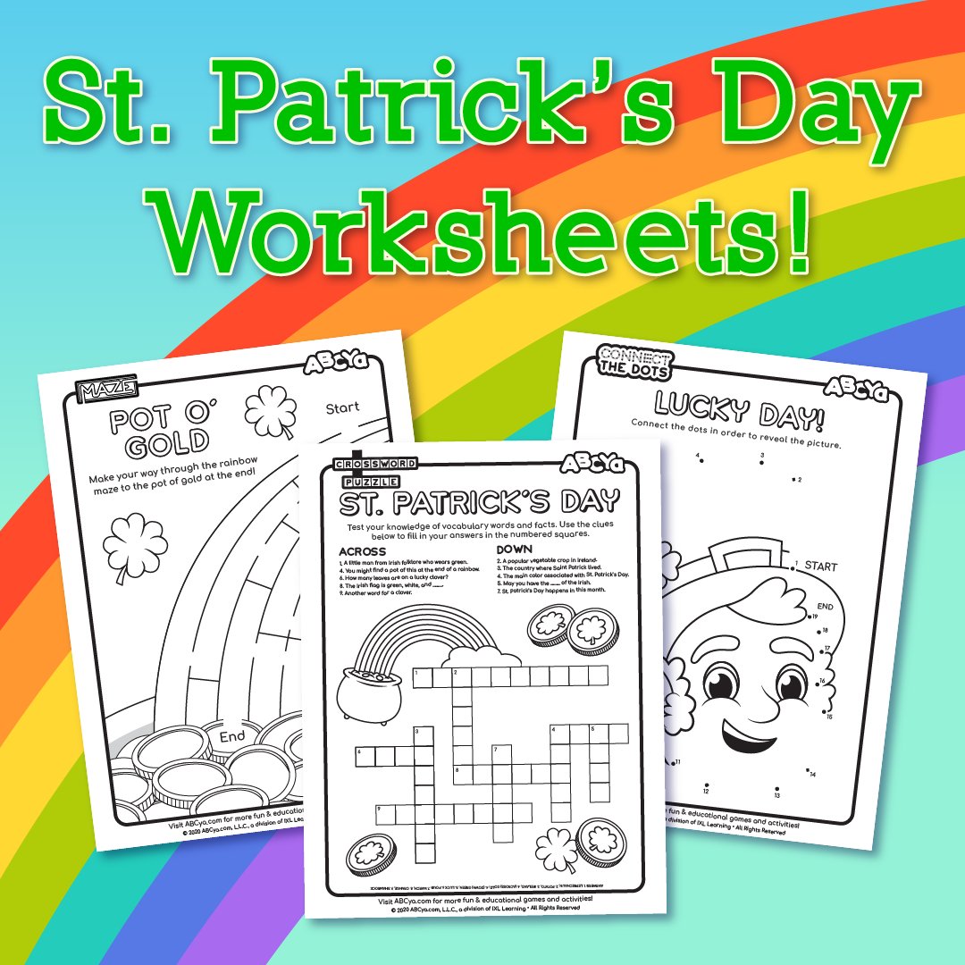 ABCya.com on Twitter: "Experience the luck of the Irish with these St ...