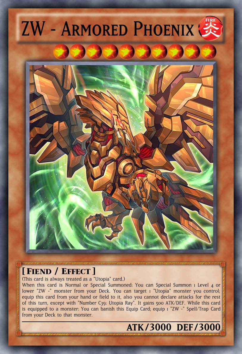 Yugioh cards but made by an AI on Twitter: "ZW - Armored Phoenix"