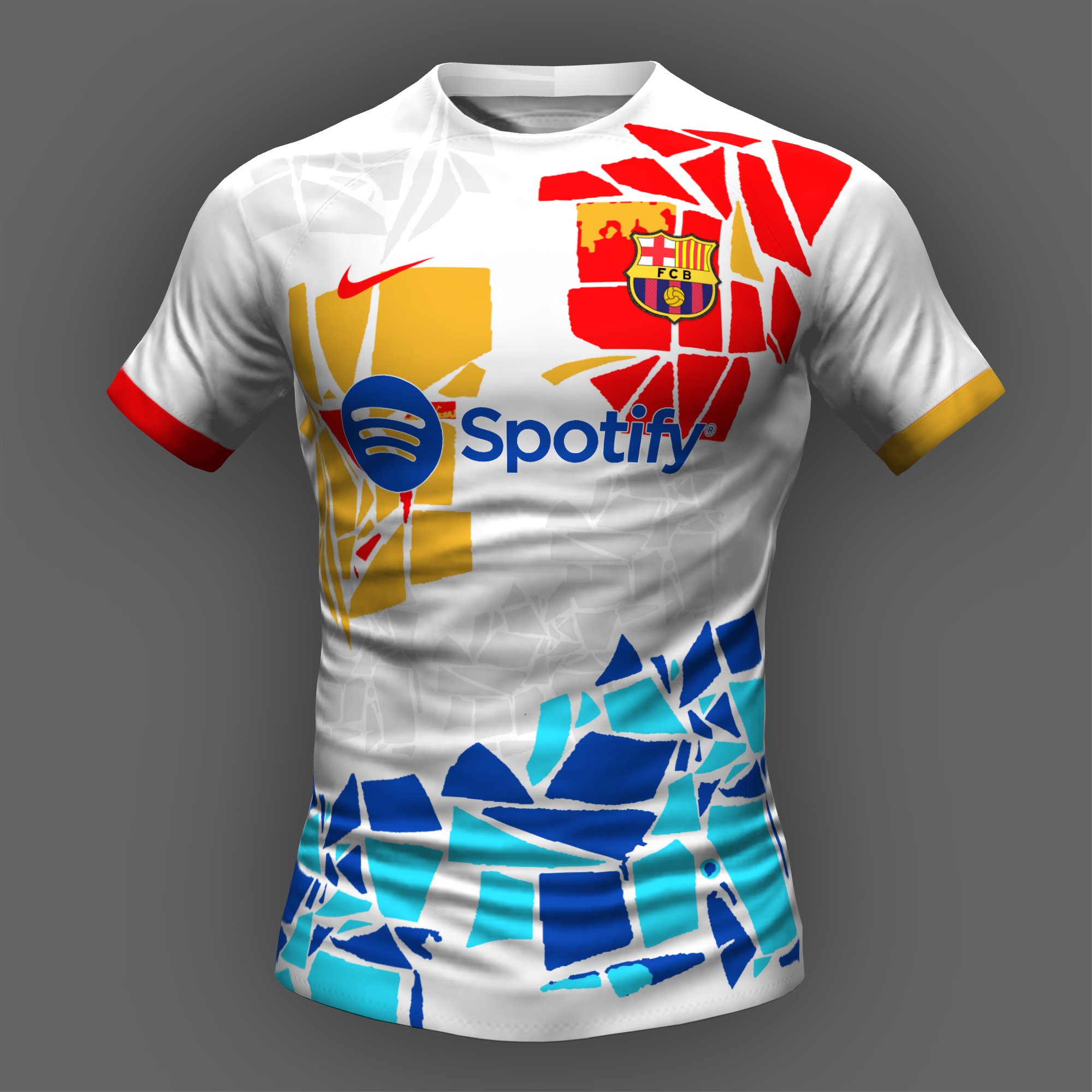 DesignFootball.com on Twitter: "An FC Barcelona shirt "inspired by the mosaic artwork of [Parc ...