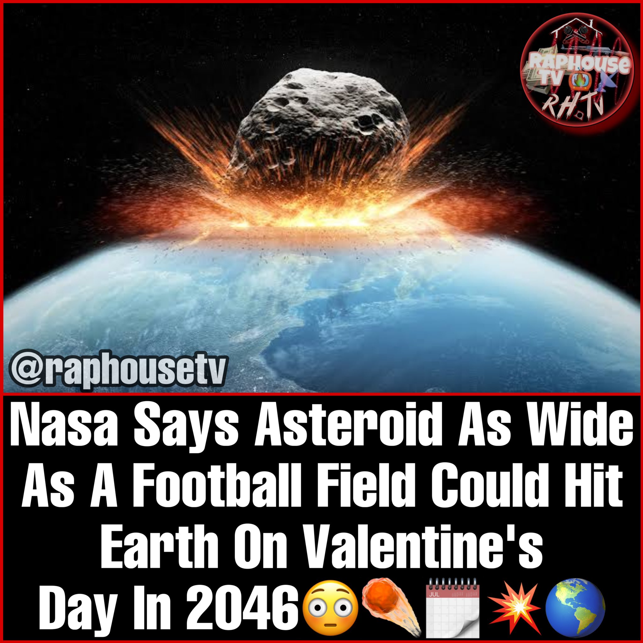 Raphousetv (RHTV) on Twitter: "NASA Says Asteroid as wide as a football field Could Hit Earth On ...
