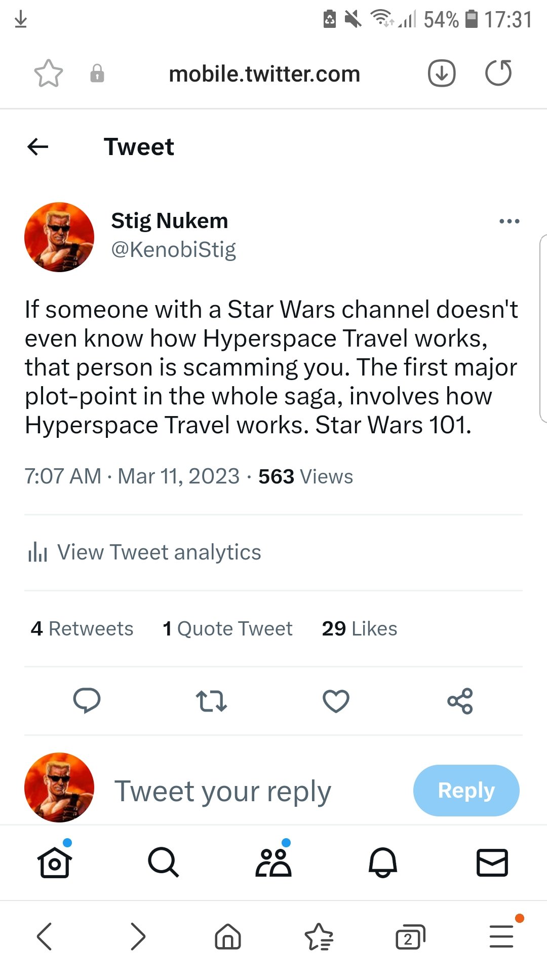 Stig Nukem on Twitter: "The mother of all self-owns. Disney shills get dumber by the day now ...
