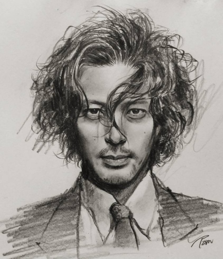 「似顔絵描きます。 お仕事もお待ちしてます。 DM かメール 📨tom.naoji@gmail.com で お気軽にご連」Tomの漫画