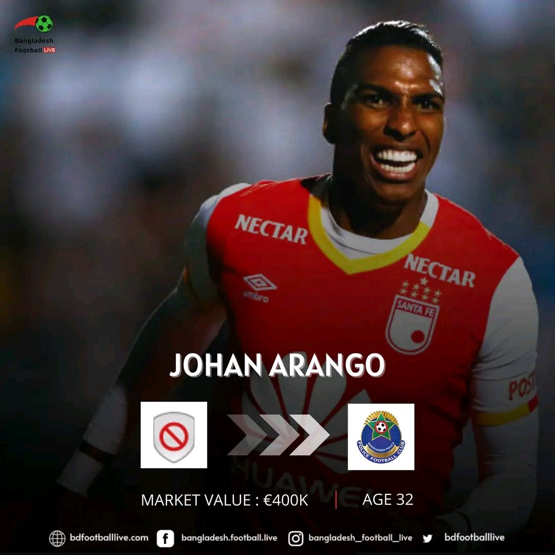Bangladesh Football Live on Twitter: "D E A L D O N E Colombian 🇨🇴 midfielder Johan Arango has ...
