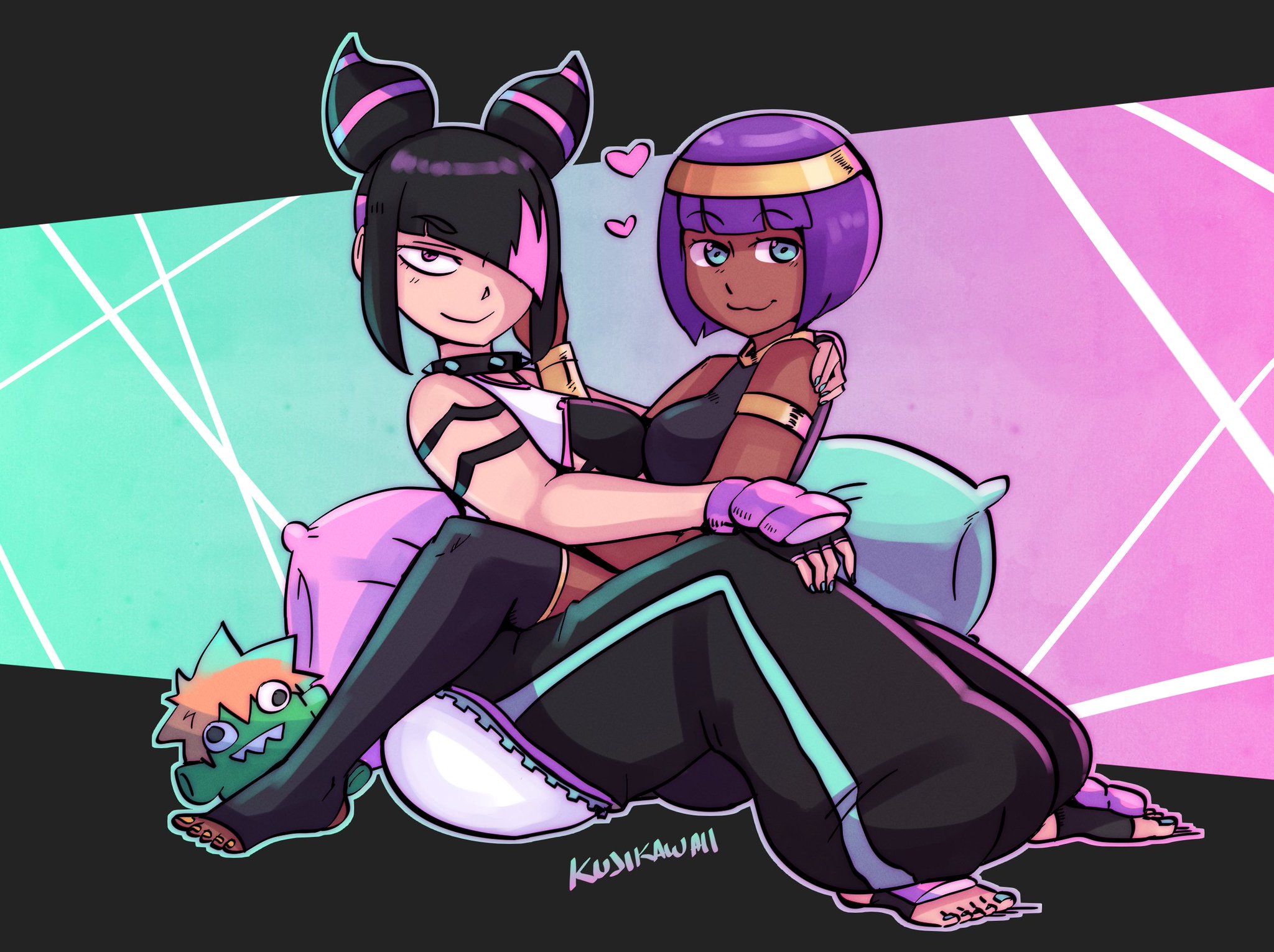 🍡 イーサン 🍡 Comms Open! on Twitter: "Neon Juri/Menat 🔮🕸️ #StreetFighter https://t.co/b8v99bDQJj ...