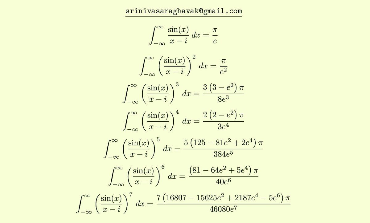 Mathematical Intelligence on Twitter: "RT @SrinivasR1729: A cool pattern of certain complex ...