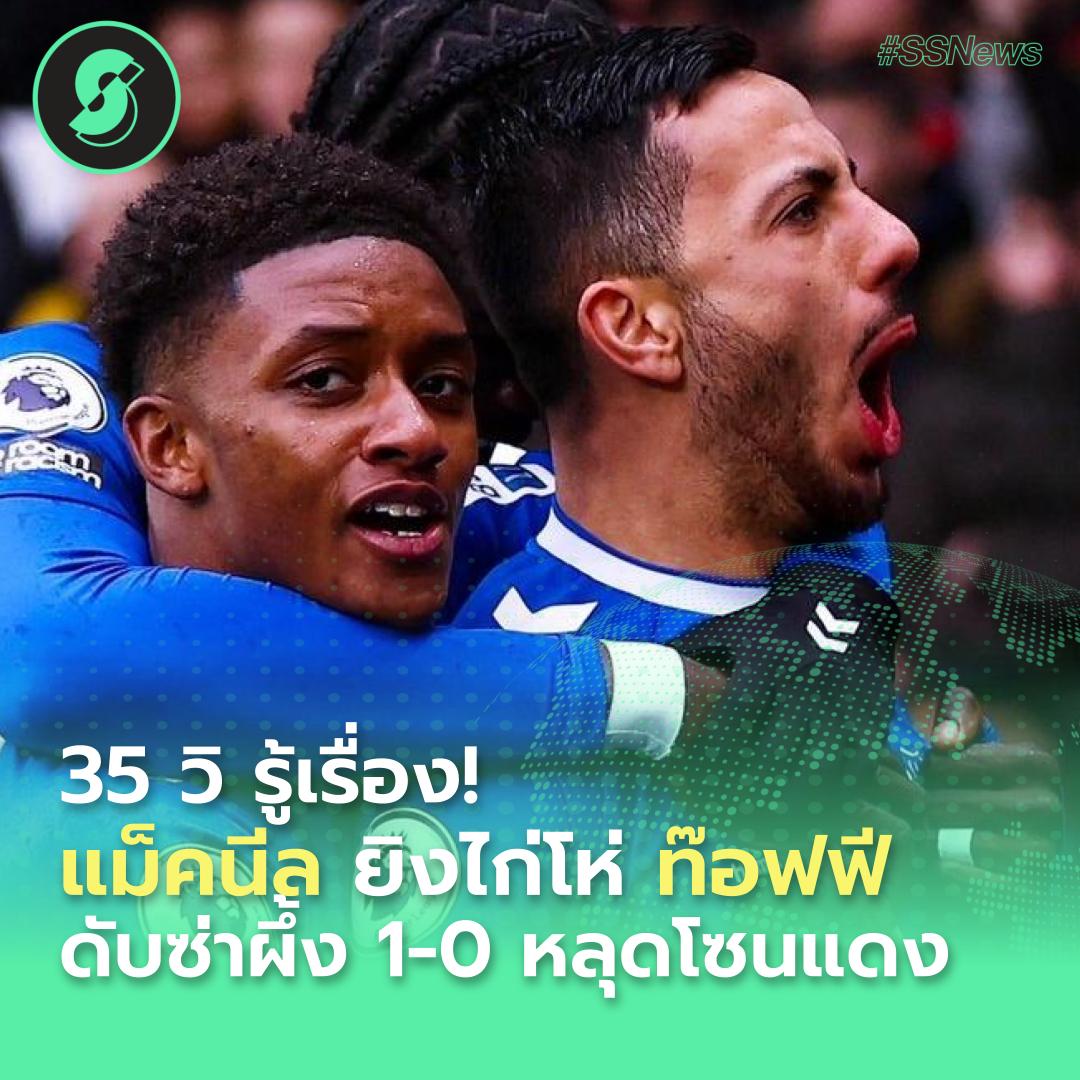 Soccersuck on Twitter: "35 วิ รู้เรื่อง! แม็คนีล ยิงไก่โห่ 'ท๊อฟฟี่' ดับซ่าผึ้ง 1-0 หลุดโซนแดง ...