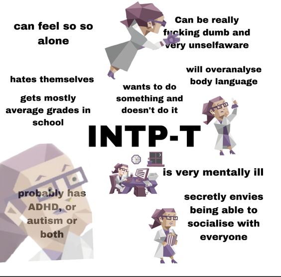 MBTI Memes on Twitter: "INTP-T - the personality type that's always thinking outside the box! 📦🤔 ...