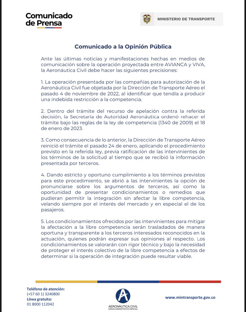 Aeronáutica Civil De Colombia On Twitter Comunicado Ante Las