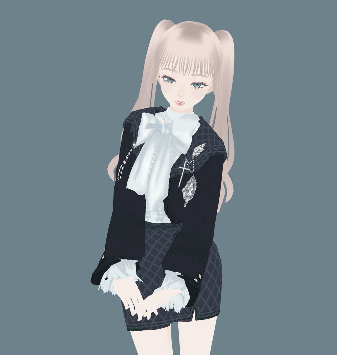 マチノクマ🐻うらべ on Twitter: "でっけえリボンはサイコーだぜ！ #VRoid #hevano お洋服 https://booth.pm/ja/items/4575909…"