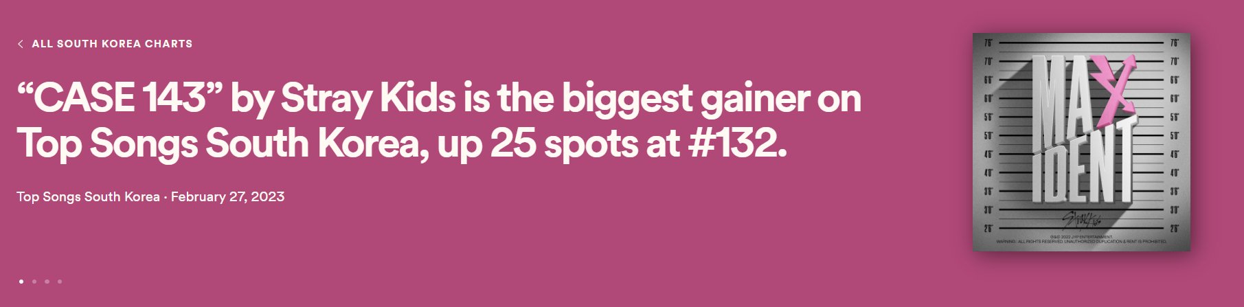 Stray Kids Chart Data on Twitter: ""CASE 143" by @Stray_Kids is the biggest gainer on Daily ...