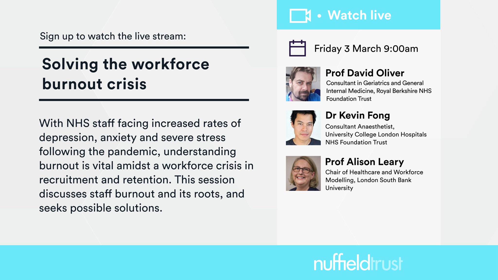 Nuffield Trust on Twitter: "5. How can we solve the #NHS workforce burnout crisis? Listen to ...