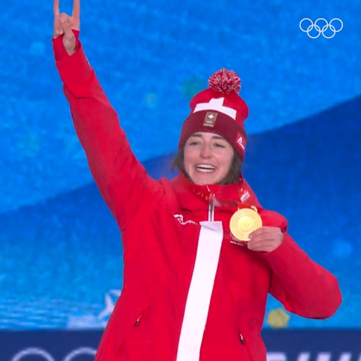 Olympic champion ️ World champion ️ After winning freeski slopestyle ...