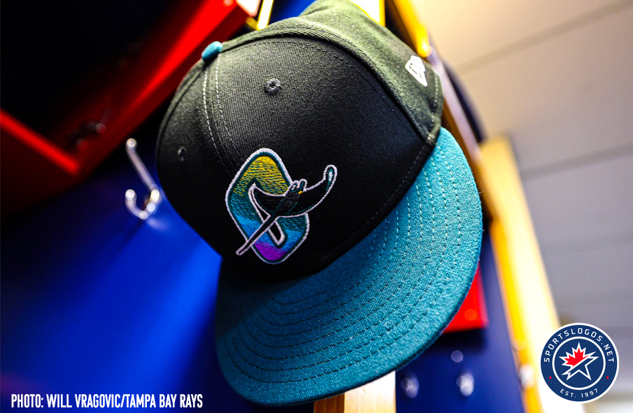 Chris Creamer on Twitter: "The Tampa Bay Rays will wear Orlando Rays throwback caps, featuring ...