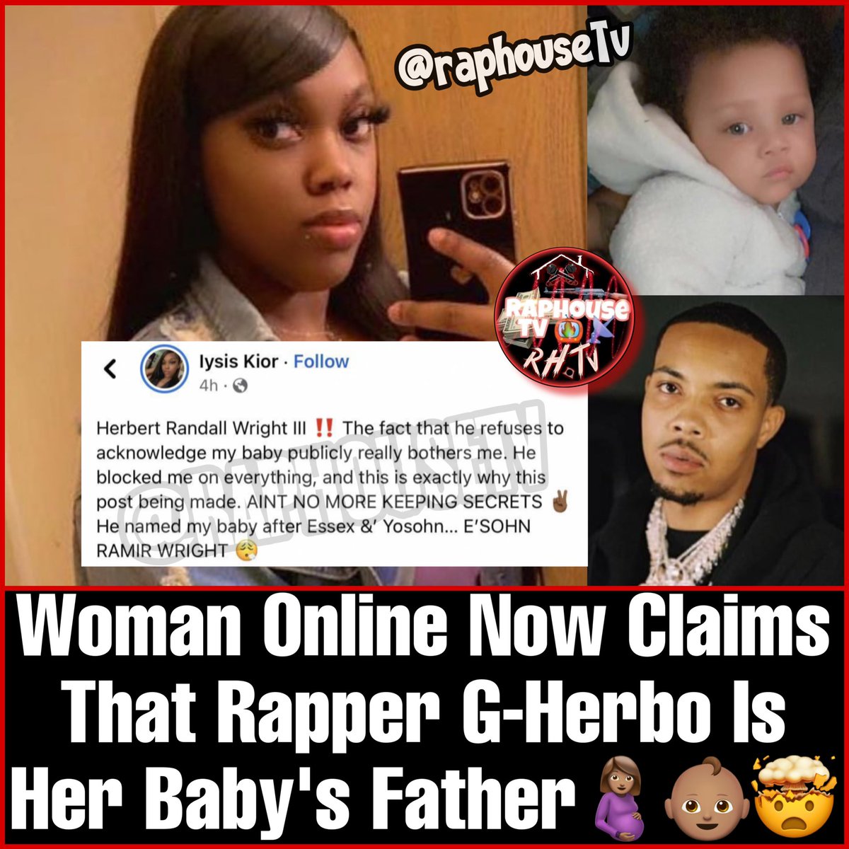 Woman Online Now Claims That Rapper G Herbo Is Her Baby's Father🤰🏽👶🏽🤯 ...