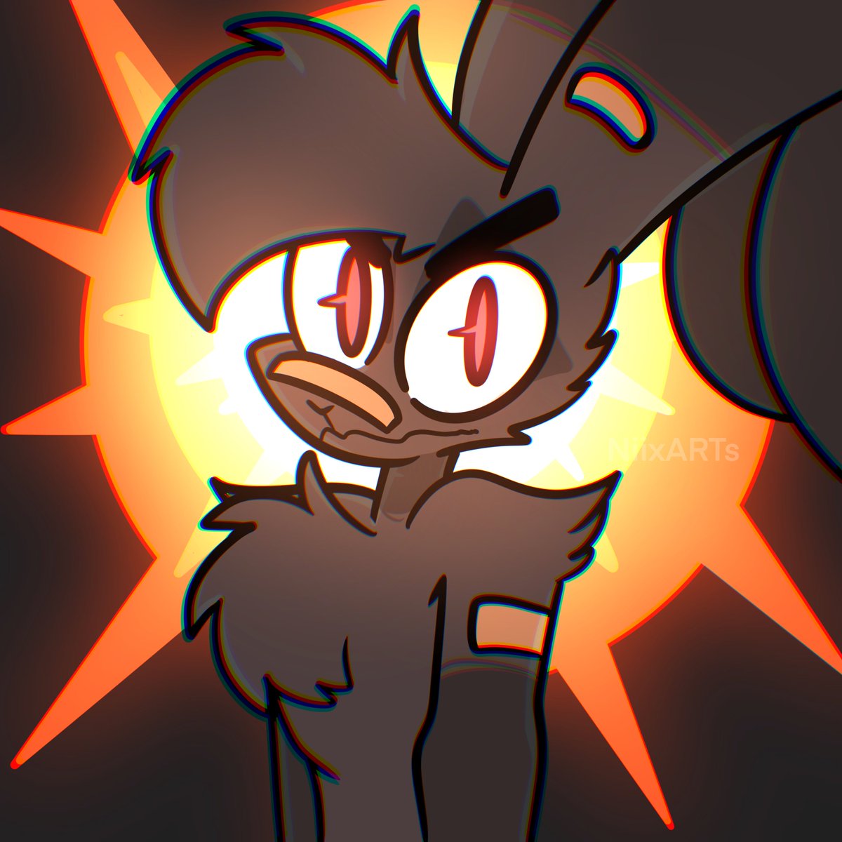 solo red eyes pokemon (creature) bandaid looking at viewer furry ...