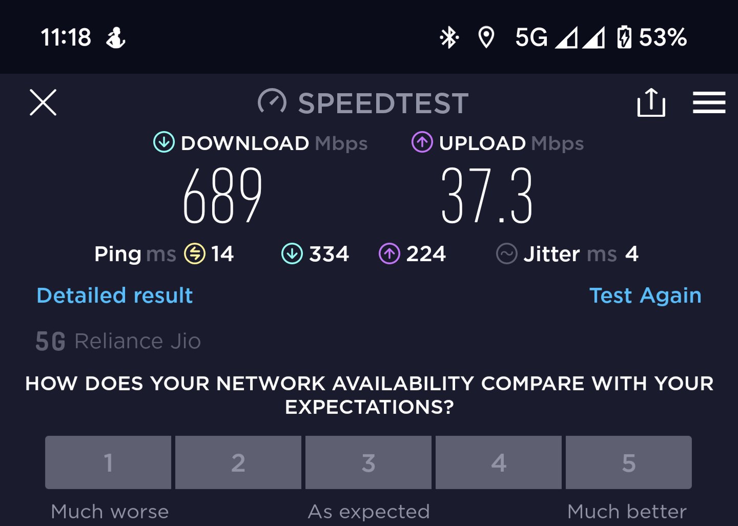 Arnav Mv on Twitter: "Got #JioTrue5G for the Pixel 7 Pro and this is the speed but when I tried ...