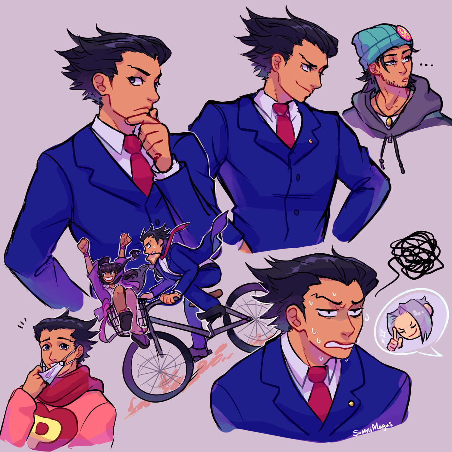 Trucy Wright Sprites Thinking