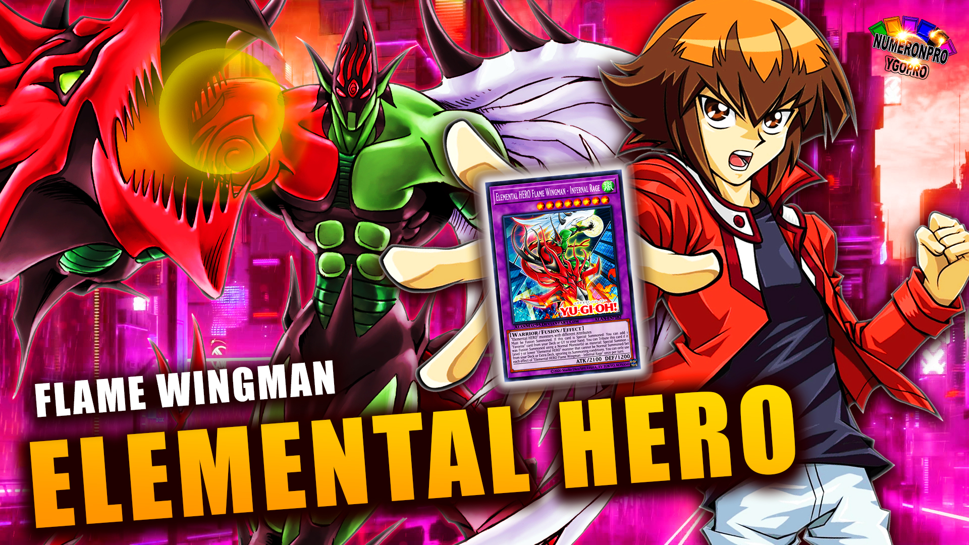 Elemental Hero Flame Wingman Wallpaper