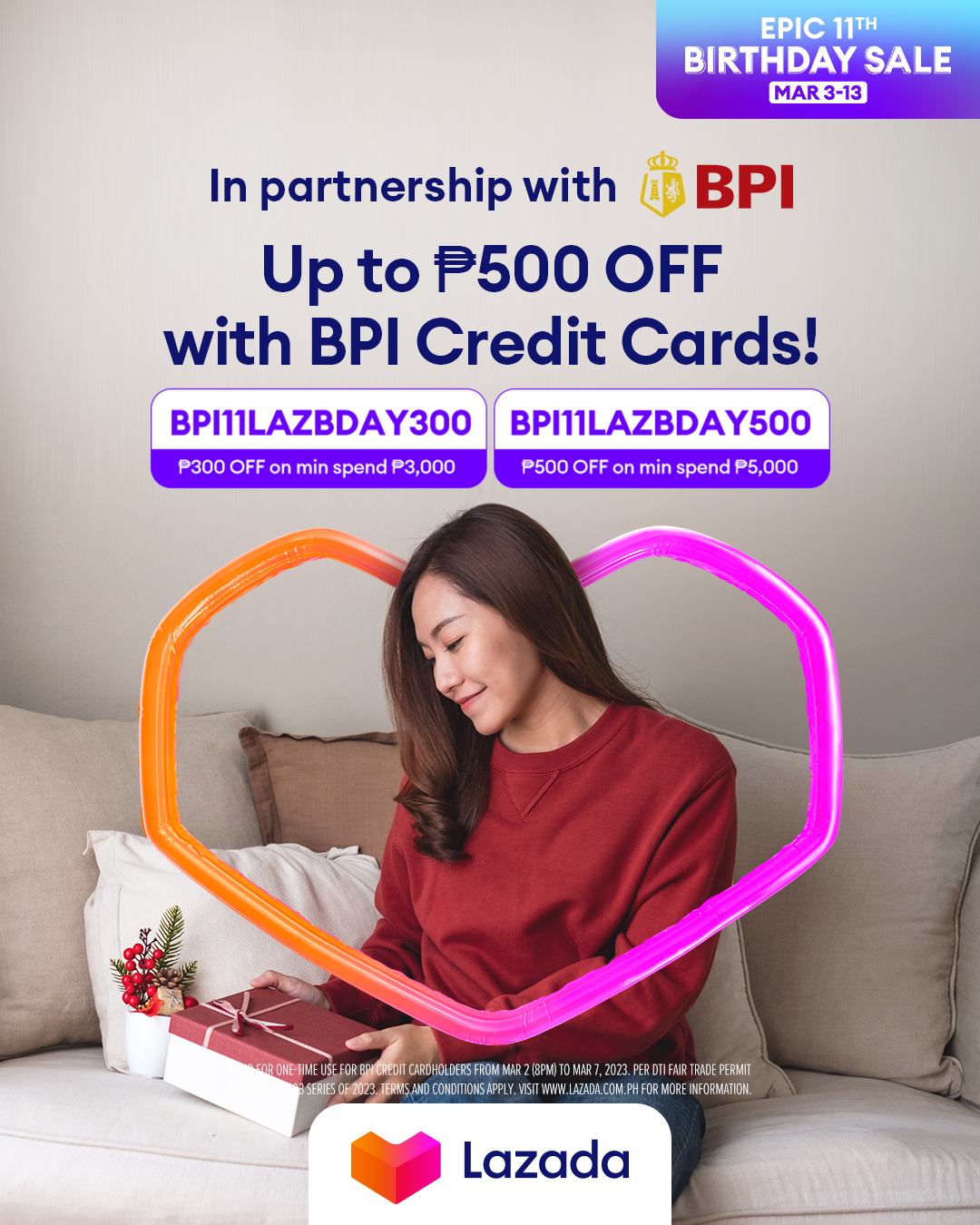 Lazada Philippines on Twitter: "Get up to ₱500 OFF your EPIC birthday haul when you use your BPI ...