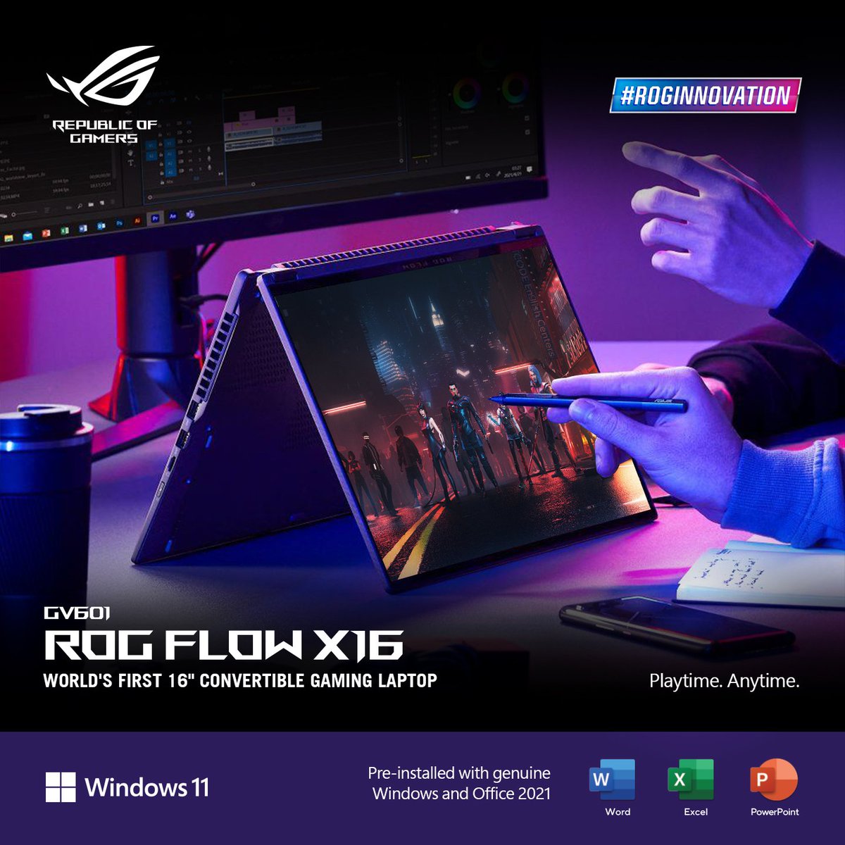 ROG Indonesia on Twitter: "Nikmati portabilitas dan keserbagunaan ROG Flow X16! ROG Flow X16 ...