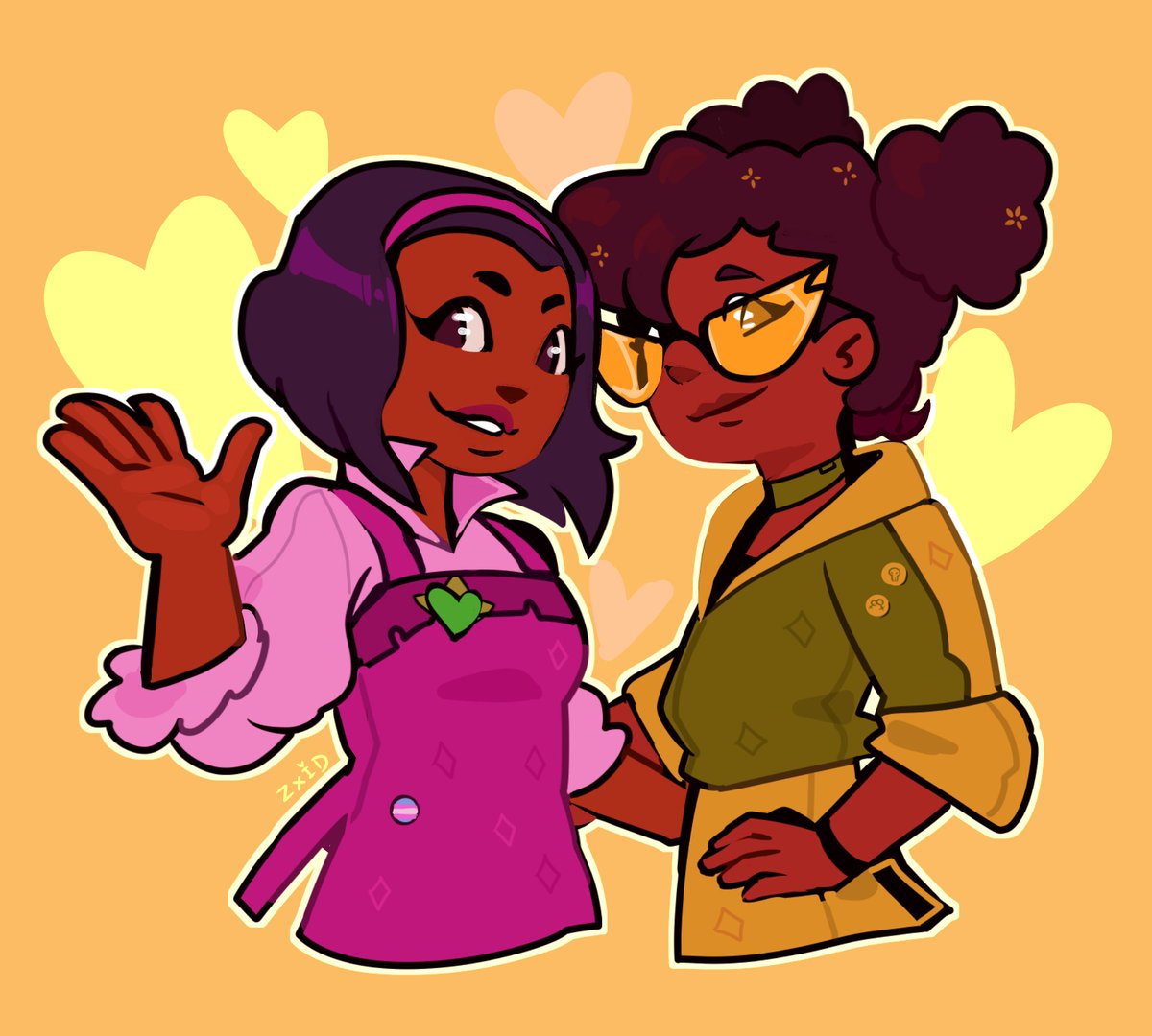 「sunita and april #rottmnt 」|zaeed 🇦🇷のイラスト
