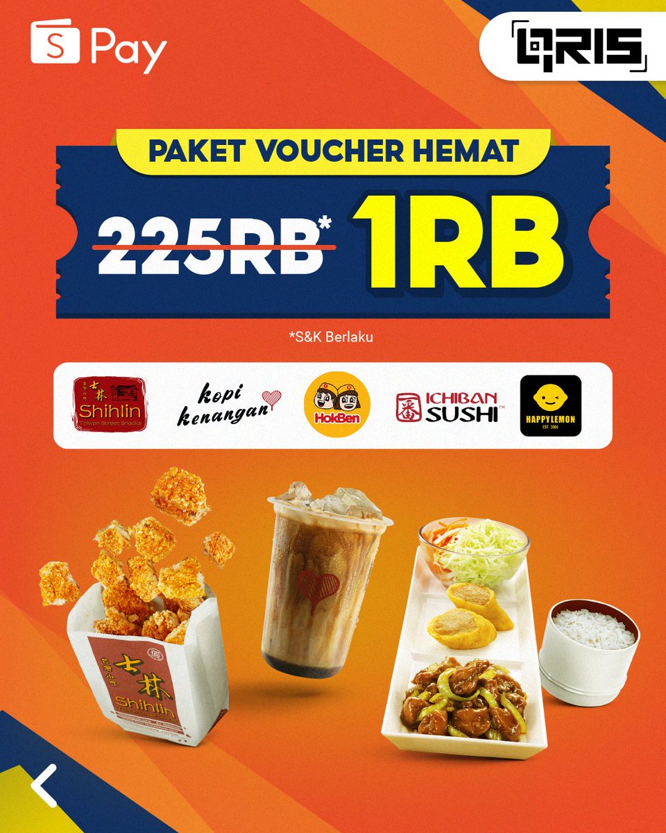 ShopeePay Indonesia on Twitter: "Makan ini itu tetep hemat krn ada PAKET VOUCHER HEMAT 1RB dari ...