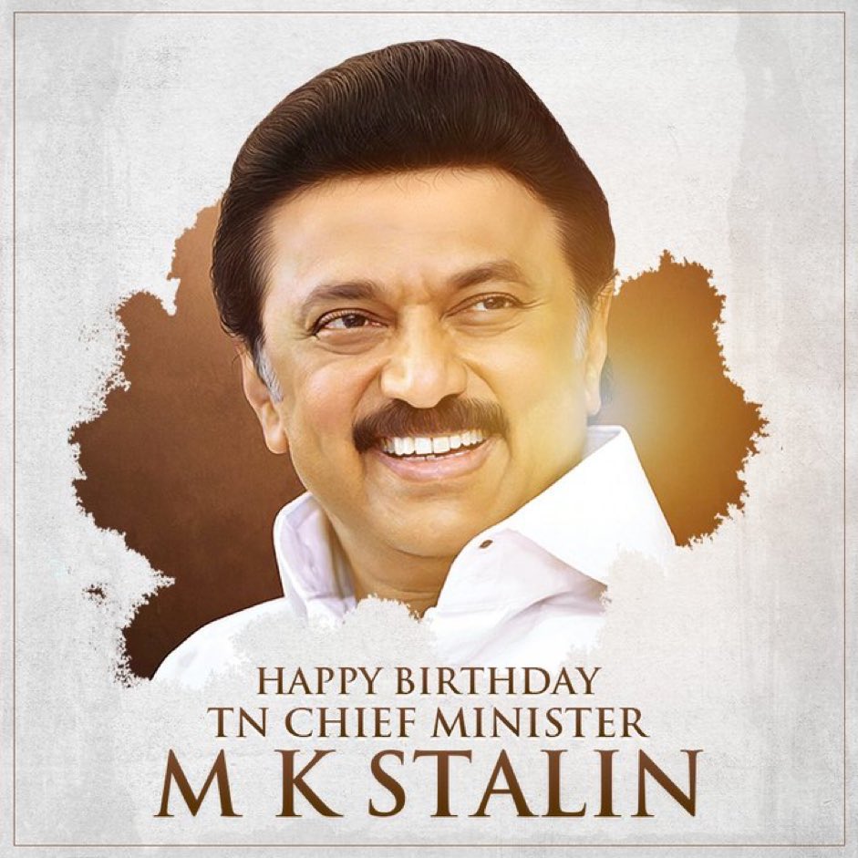 Annamalai Suchu on Twitter: "Many more happy returns of the day respected #TNCM @mkstalin sir ...
