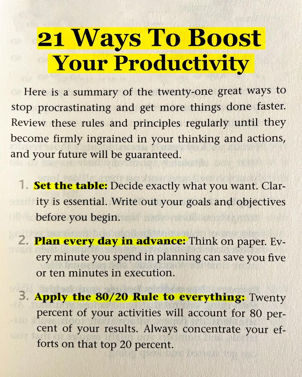 21 Ways To Boost Your Productivity: - Thread from Mindset Machine ...